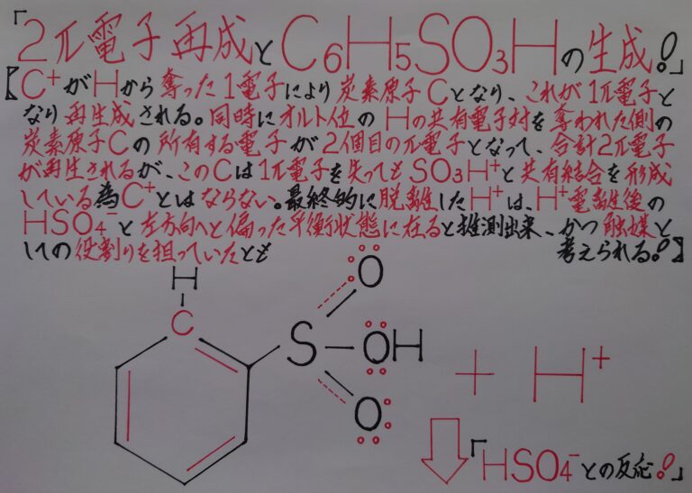 絶対太鼓判！ベンゼンからベンゼンスルホン酸が誕生する仕組み！ | 夢のバケ学